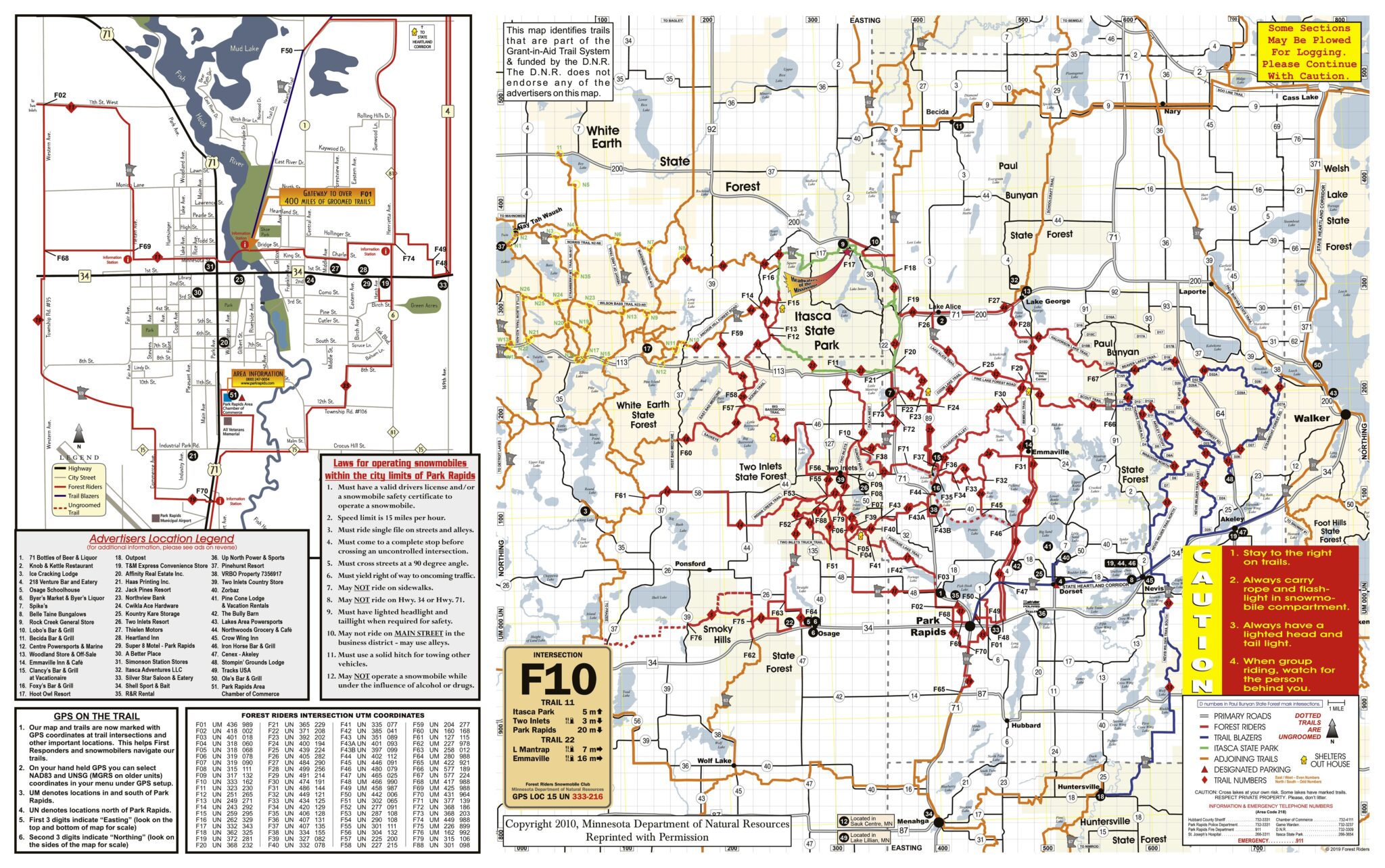 Map Information | Forest Riders Snowmobile Club